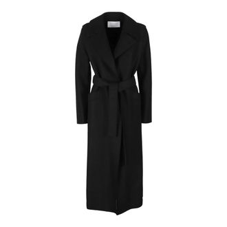 Harris Wharf London Femme, Manteaux, Noir, Taille: 42 FR Manteau Maxi &Eacute;l&eacute;gant pour Femmes