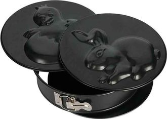 Original Kaiser Original Kaiser Inspiration 3in1 Springform rund 26 cm, 2 Motivböden, Backform Motiv Ostern, runde Motiv-Backform, antihaftbeschichtet, auslaufsicher