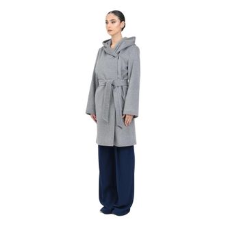 Max Mara Femme, Manteaux, Gris, Taille: 32 FR Belted Manteaux
