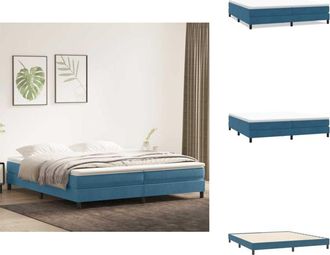 vidaXL Boxspringbett ohne Matratze Dunkelblau 200x210 cm Samt - Boxspringbett - Boxspringbetten - Bett - Schlafzimmermöbel