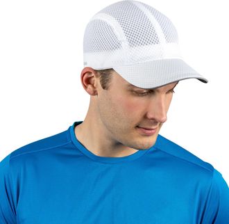 TrailHeads Race Day Performance Laufkappe - Leichte, Schnell Trocknende Cap f&uuml;r Herren - Laufm&uuml;tze - Wei&szlig;