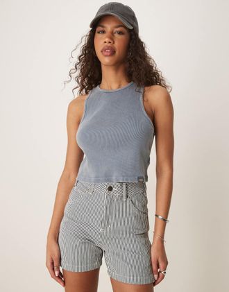 Dickies Tischler-Shorts mit Hickory-Streifen in Marineblau