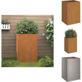 vidaXL Jardini&egrave;re 42x38x75 cm acier corten - Jardinier - Pot De Fleurs - Plante - Ext&eacute;rieur - Balcon