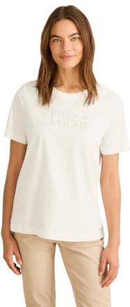Cecil B322930 T-Shirt avec Inscription, Vanilla White, XXL Femmes