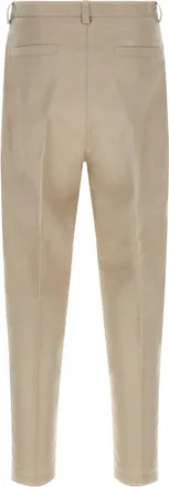 Brunello Cucinelli Panama Cotton-Linen Trousers - Beige