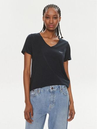 Pepe Jeans London T-Shirt Lorette V Neck PL505826 Dunkelblau Regular Fit