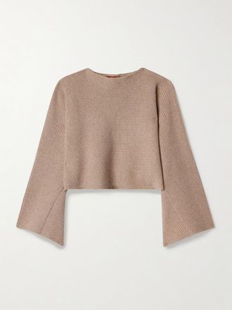 Altuzarra Pull Raccourci En Laine M&eacute;rinos Et Cachemire M&eacute;lang&eacute;s C&ocirc;tel&eacute;s Trip - Neutres