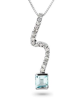Orphelia KD-2026 Pendentif pour femme en or blanc 750 rhodié diamant (0,25 ct) blanc taille ronde, Diamant, Diamant