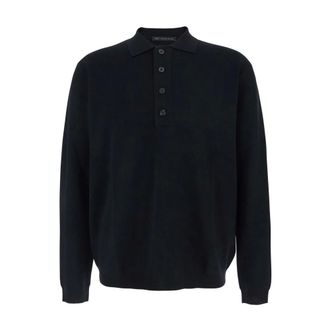 low brand Homme, Tops, Noir, Taille: 2XL Polo Collar Sweater