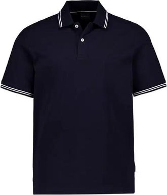 Bugatti Herren Polo-Shirt blau Baumwoll-Piqu&eacute;