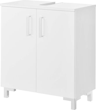 Fackelmann Waschtischunterschrank Atlanta/Schrank mit gedämpften Scharniere/Maße (B x H x T): ca. 60,5 x 68 x 32,5 cm/hochwertiger Schrank fürs Bad mit 2 Türen/K