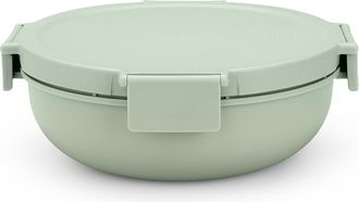 Brabantia Make & Take Salatschüssel 1.3L - Herausnehmbarer Topping-Einsatz - Sicherer Klickverschluss - Auslaufsicher - Luftdicht - Gefriergeeignet - Spülmaschi