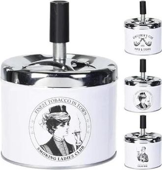 Excellent Automatischer Aschenbecher aus Blech, 12,5 cm, sortiert