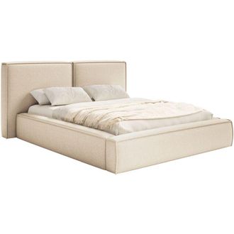 Selsey Selsey Tilves - Polsterbett 180x200 mit Bettkasten, Lattenrost, Chenille, hellbeige