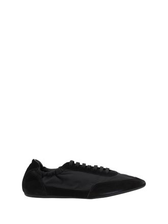 Prada Mens Sneakers Black Upper: Recycled Polyamide Lace-Up Shoes Flat