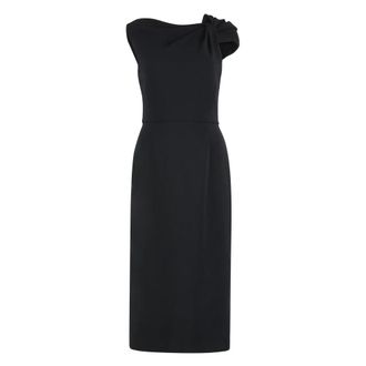 Givenchy Etui-Kleid mit Drapierung aus Cr&ecirc;pe Cady - - Dresses - Damen - Schwarzk - S