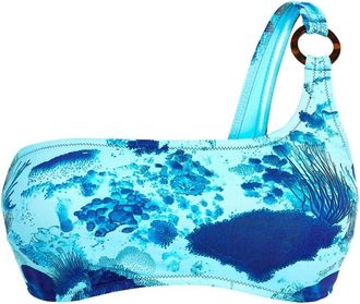 Vilebrequin Femme, Maillots de bain, Bleu, Taille: 44 FR Haut de bikini bralette asym&eacute;trique Coral Reef Vilebrequin