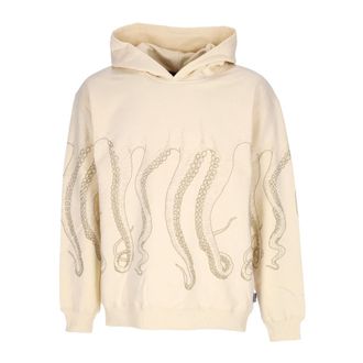 Octopus Outline Hoodie Leichter Sweatshirt Herren - - Sweatshirts & Hoodies - Herren - Beige - XL