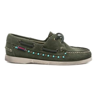 Sebago Femme, Chaussures, Vert, Taille: 37 1/2 EU Style Femme Clous en Laiton Antique