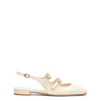 Stuart Weitzman Mary Jane Slingback Schuhe - - Shoes - Damen - Wei&szlig; - 38 1/2 EU