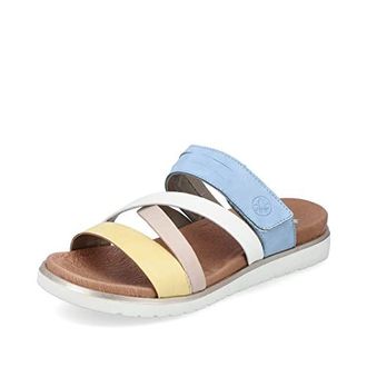 Rieker Femme Chaussures Basses V5056, Dame Mocassin,Chaussons,Pantoufles,Chaussures de Loisirs,entr&eacute;e Ouverte,Blanc (Multi / 68),38 EU / 5 UK