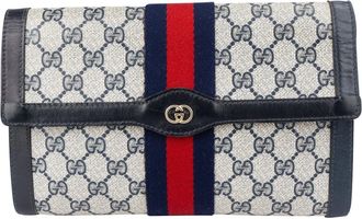 Gucci Crossbody Bags - Gucci GG Monogram Vintage Clutch - Gr. unisize - in Blau - f&uuml;r Damen