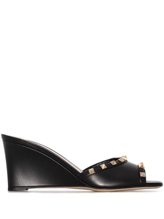 Valentino Garavani Rockstud Sandalen - Schwarz