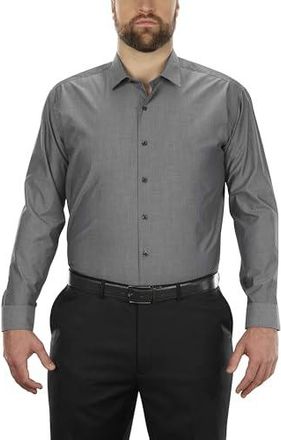 Kenneth Cole Dress Shirt Big and Tall Solid Chemise habillée, Graphite, 3XL (Haut) (Cou 48 cm) (Manche 89/91 cm) Homme