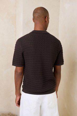 Next Poloshirt N. Premium Trophy-Poloshirt aus Strick mit Leinen (1-tlg)