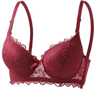 Generic Haut avec dentelle pour femme Soutien-gorge traditionnel &agrave; armatures avec bonnets fins, bralette r&eacute;glable et sexy Ensemble de fitness V&ecirc;tements pour f