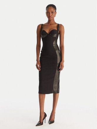 Elisabetta Franchi Coctailkleid AB-838-57E2-V480 Schwarz Slim Fit