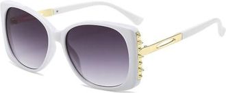 Generic Lunettes de soleil rétro pour femmes Rivets Nuances UV400 Mode Hommes Punk Gradient Lunettes de soleil gris, taille unique 2026