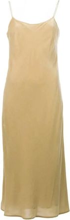 Vince Robe nuisette en velours dor&eacute; - Femme - Robes - Beige - Taille: 38 FR