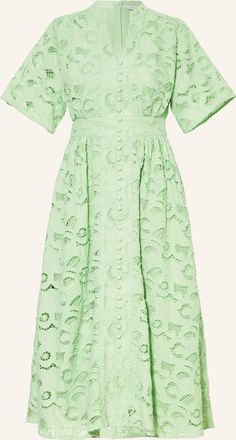 Mrs & Hugs Mrs & Hugs Kleid Aus Lochspitze gruen