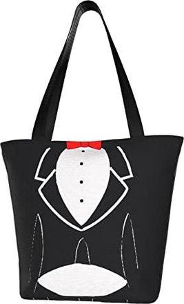 AOOEDM Sac fourre-tout Tuxedo Sacs &agrave; provisions Petit sac de march&eacute; r&eacute;utilisable Sacs fourre-tout de plage Sacs de voyage