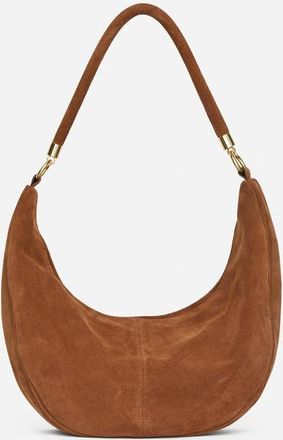 Arket Schultertasche Aus Veloursleder -Braun
