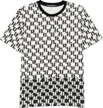 Karl Lagerfeld t-shirt à motif monogrammé - Blanc