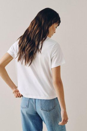 Next T-Shirt Kurzarm-T-Shirt mit Blumen-Verzierung (1-tlg)