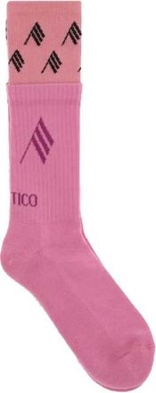 The Attico Femme, Sous-v&ecirc;tements, Rose, Taille: 38/40 FR Double Layer Logo Socks