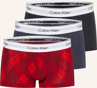 Calvin Klein 3er-Pack Boxershorts Low Rise rot