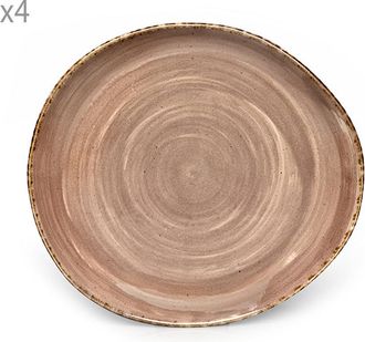 Kaleidos Milano Set de 4 plats de fruits/dessert haute cuisine cumin gris