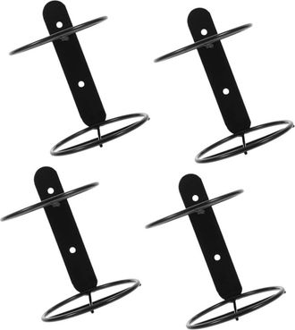 BESPORTBLE 4 Stück Metall Weinflaschenhalter Wandmontage Einzelne Flasche Wandregal Weinhalter Stabil Modern für Küche Bar Wohnzimmer Dekor