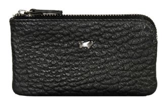 Braun B&uuml;ffel Schl&uuml;sseletui aus echtem Leder YANNIK - Schl&uuml;sseltasche Slim mit Rei&szlig;verschluss - Schwarz