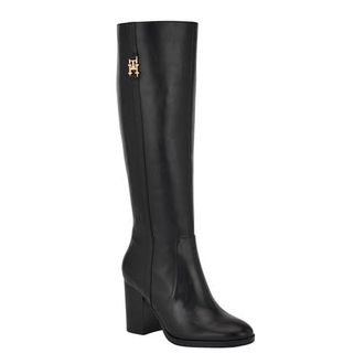 Tommy Hilfiger Bottes hautes Ursy pour femme, Noir 001, 40.5 EU