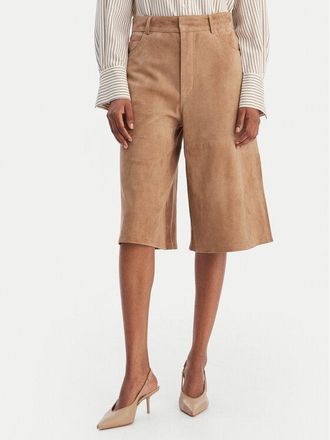 Marella Ledershorts Scoglio 2613431021 Beige Relaxed Fit