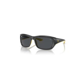 Ray-Ban Rb4405m Scuderia Ferrari Collection Sonnenbrillen Grau Auf Gelb Fassung Grau Glas 59-19