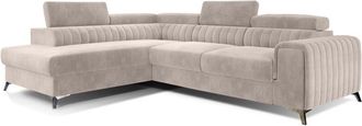 Best Mobilier Bestmobilier - Talisay - canapé dangle gauche - 5 places - convertible avec coffre - en velours