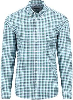 Fynch-Hatton Chemise boutonn&eacute;e &agrave; carreaux, Vert gazon., XXL