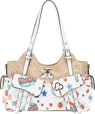 Mymo Handtasche Handtasche Frauen Beige Wei&szlig;