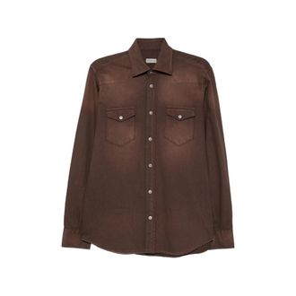 Sartorio Faded-effect Western-yoke Shirt